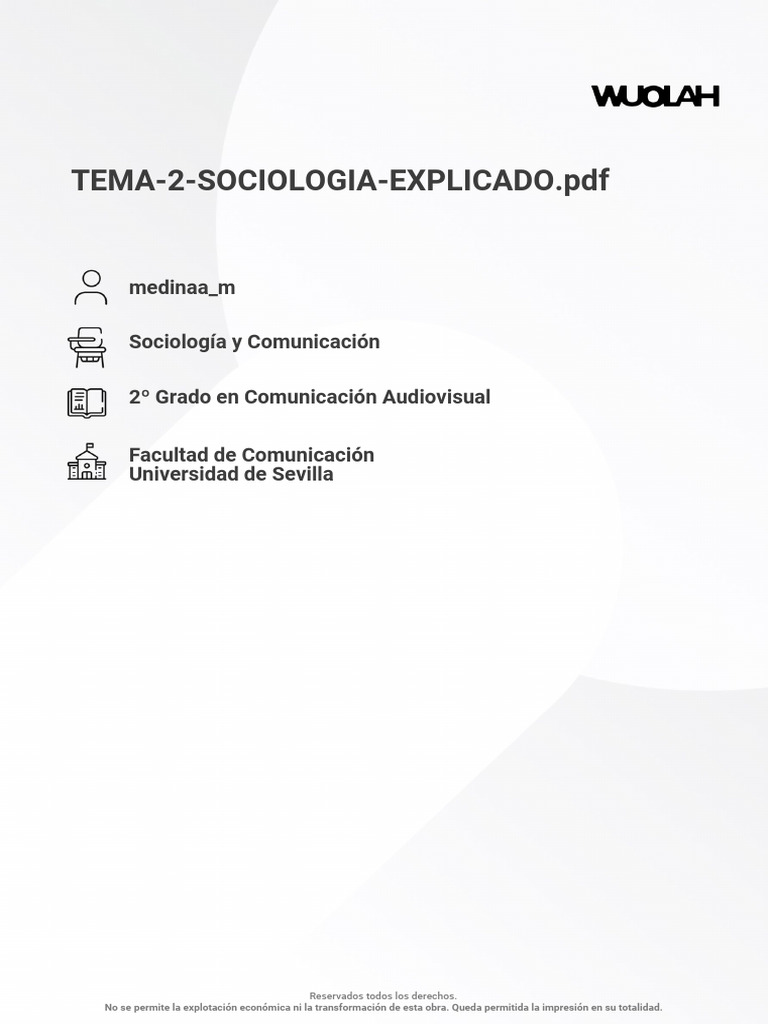 Wuolah Premium TEMA 2 SOCIOLOGIA EXPLICADO | PDF | Sociología | Vida