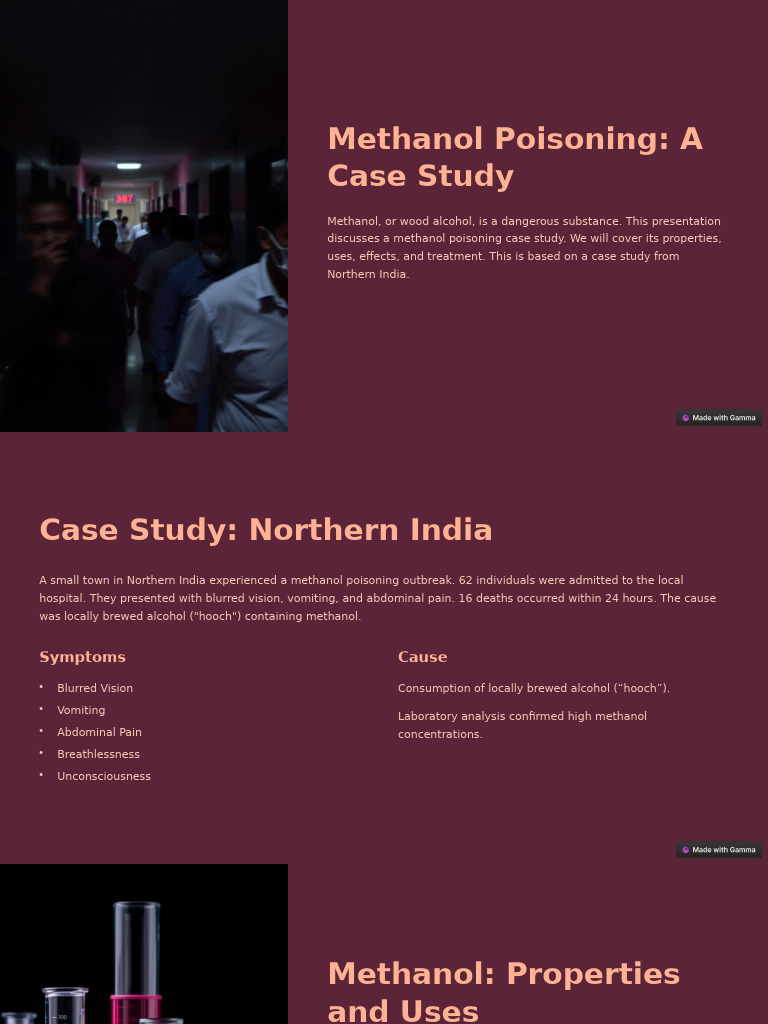 Methanol Poisoning A Case Study | PDF | Medical Specialties