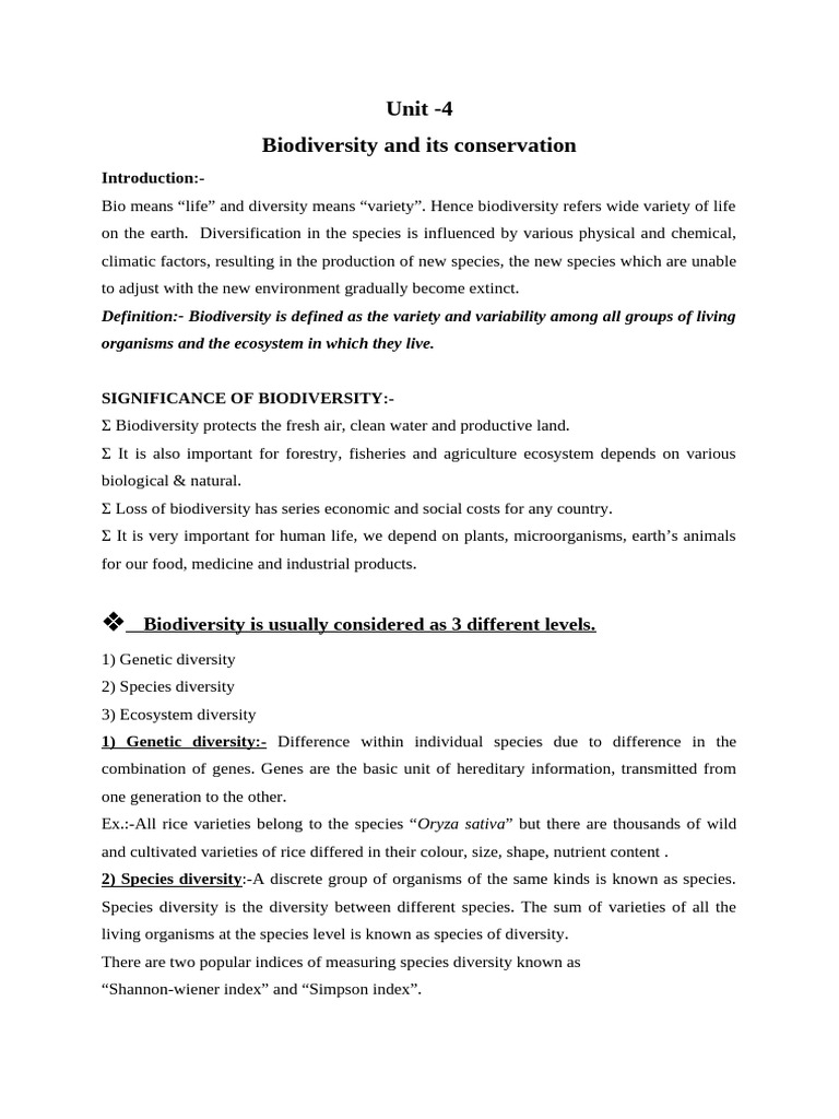Understanding Biodiversity and Its Value | PDF | Biodiversity | Ecosystem