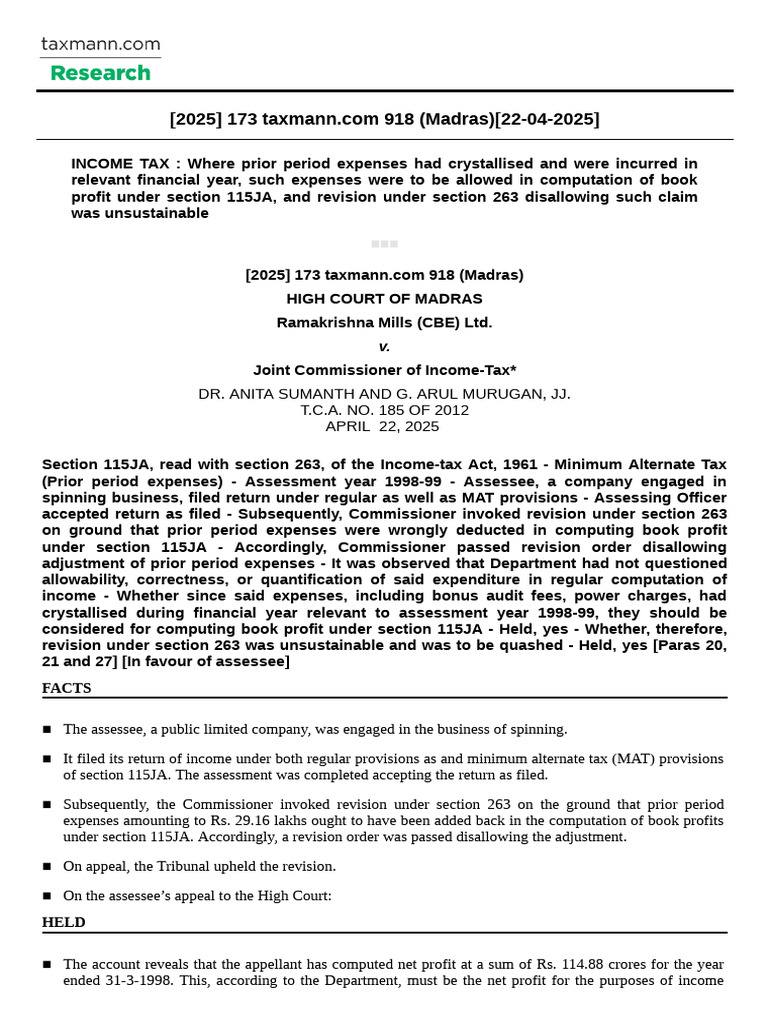 2025 04 29T14 38 2025 173 Taxmann Com 918 Madras 22 04 2025 Ramakrishna ...