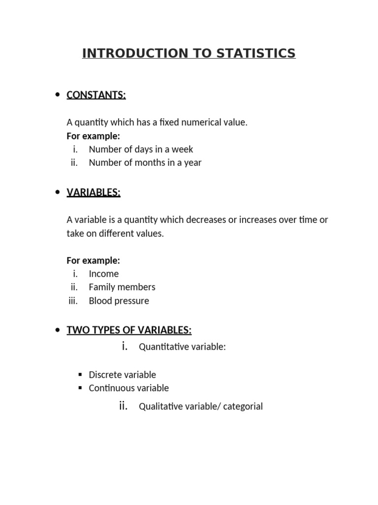 Introduction To Statistics | PDF