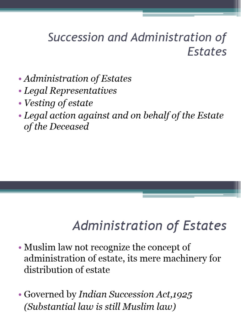 Administration of Estates Under ISA 1925 | PDF | Probate | Legal Documents
