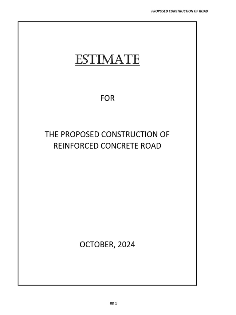 Quotation For Road Works | PDF