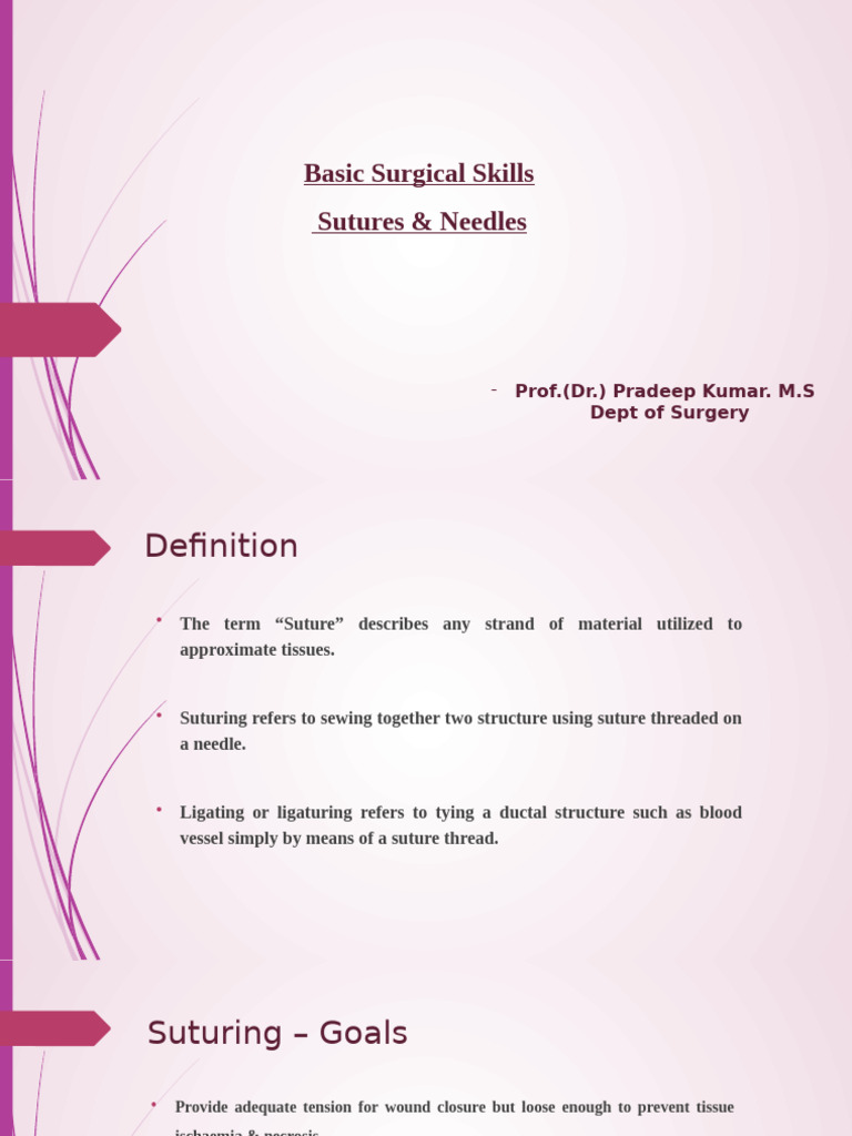 Final Sutures | PDF | Surgical Suture | Wound