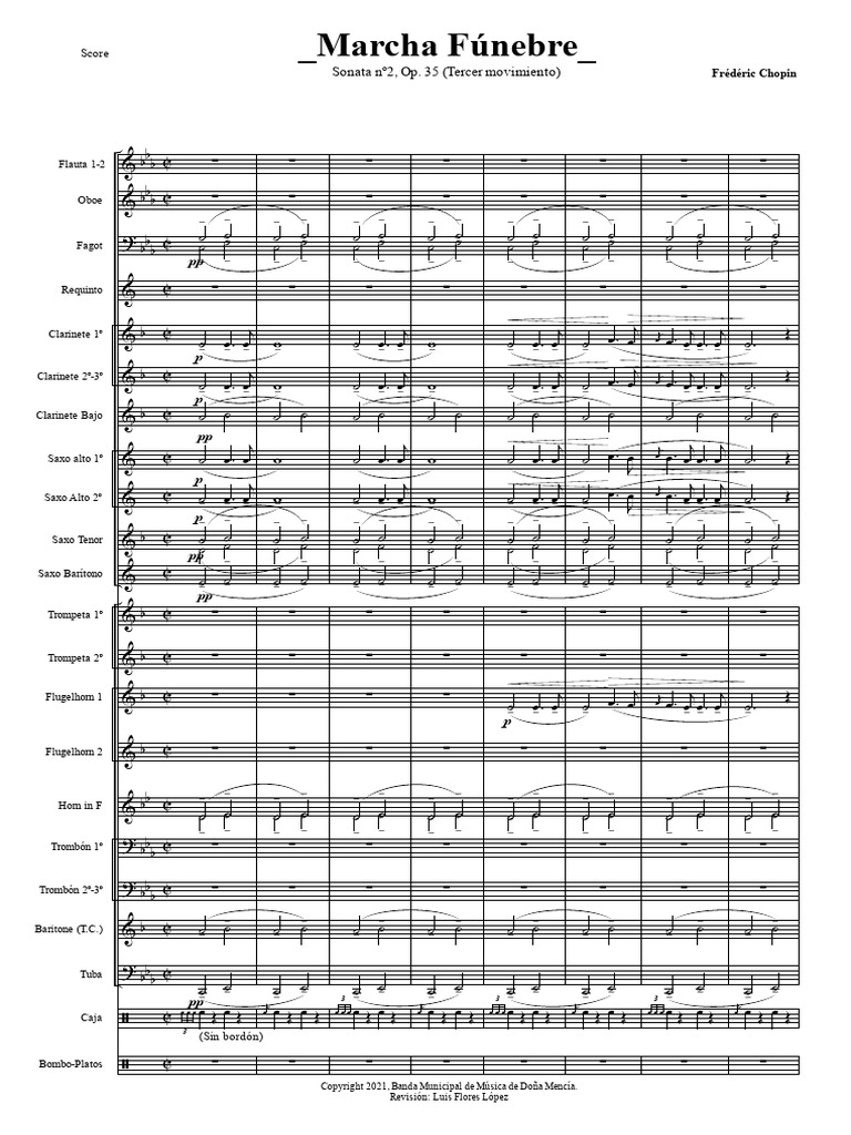 Marcha Fúnebre - PARTITURA | PDF