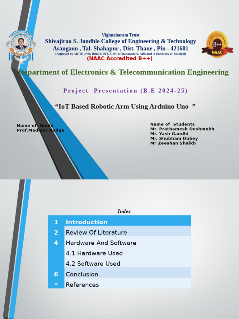 Presentation Robot Arm Arduino | PDF | Robotics | Servomechanism