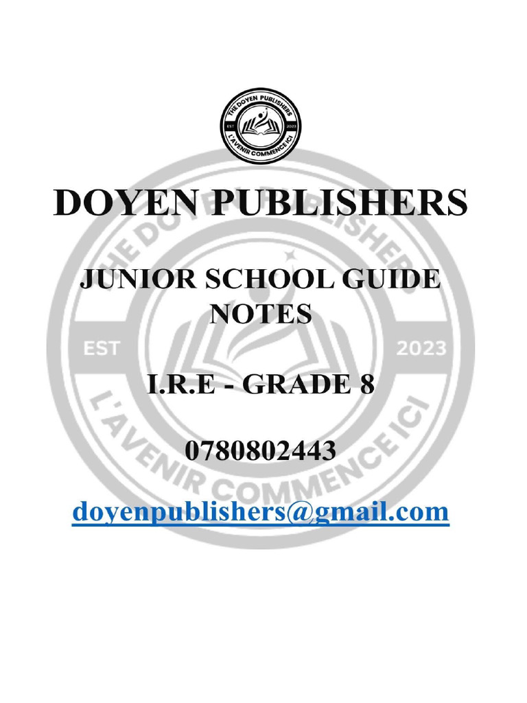 Grade 8 - Ire Teaching Notes-1 | PDF