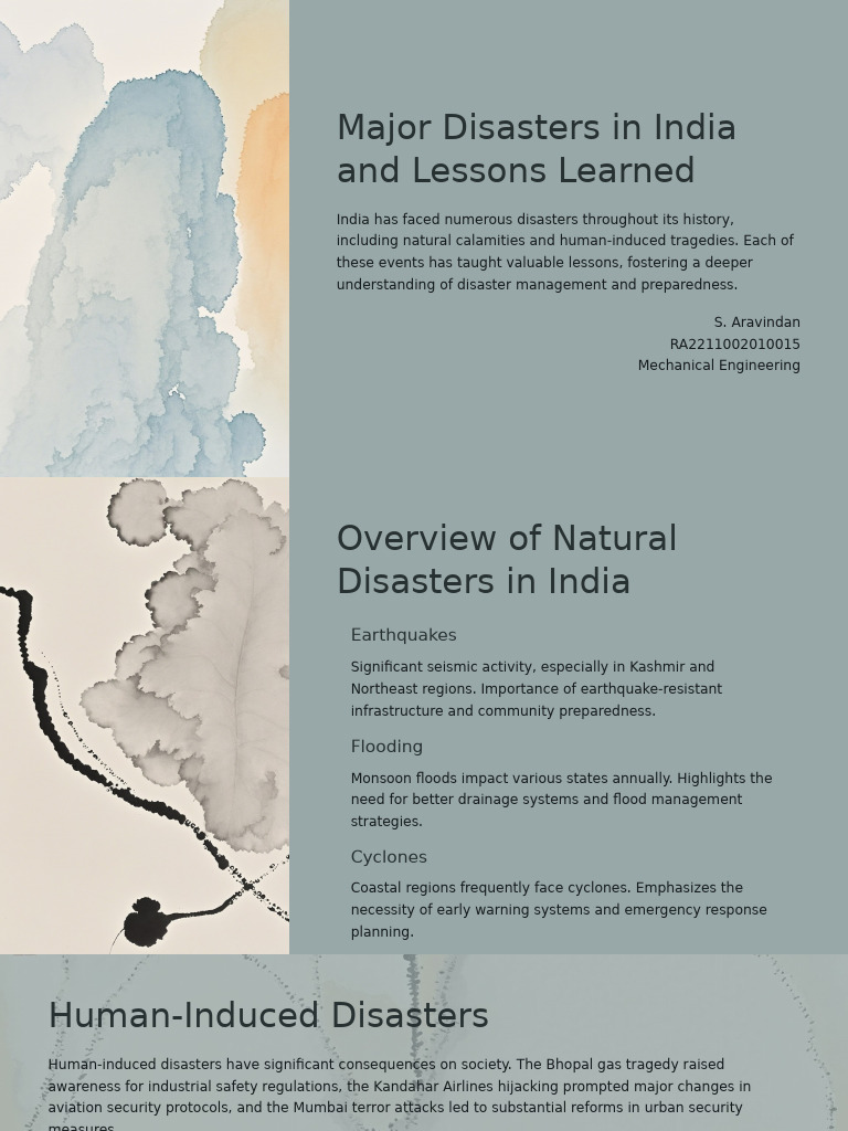 Lessons from Major Disasters in India | PDF | Emergency Management ...