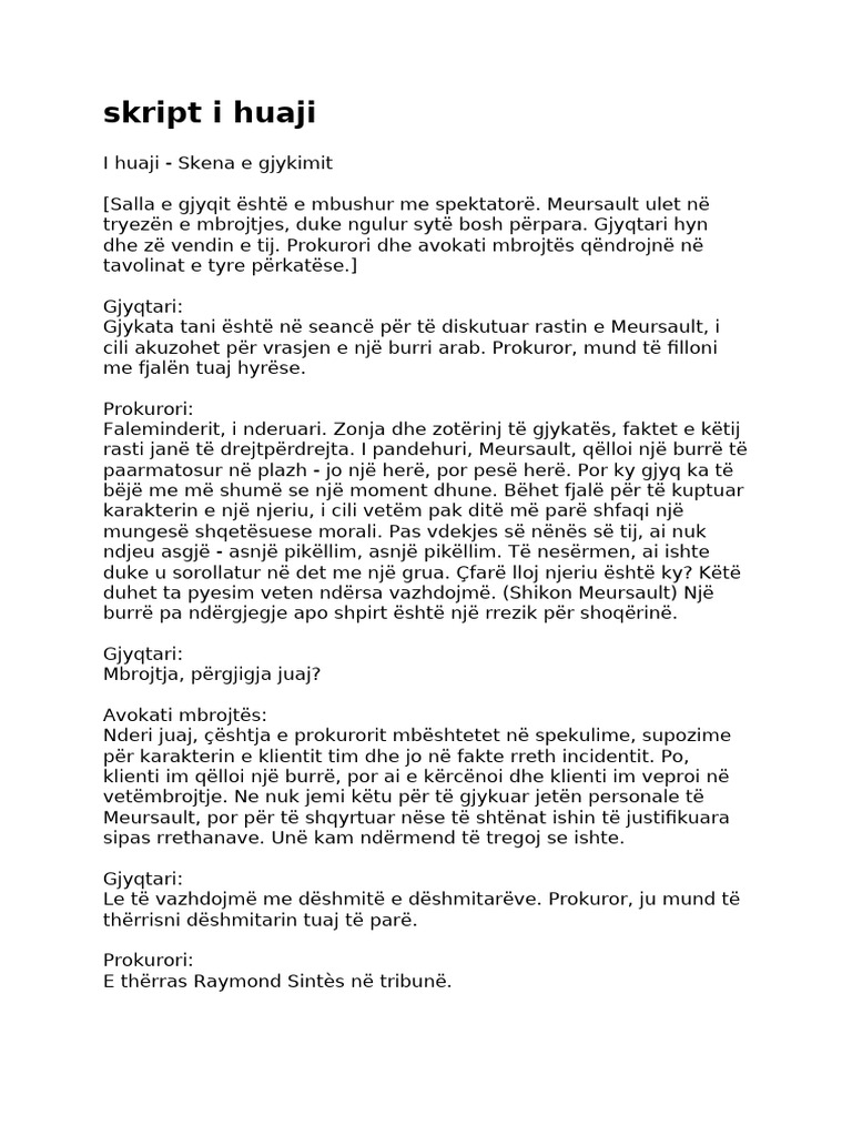 Skript I Huaji | PDF