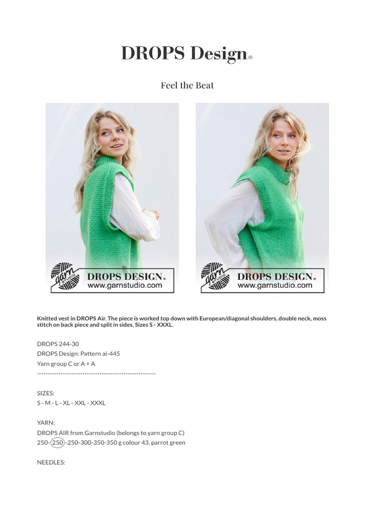 Feel The Beat - DROPS 244-30 - Free Knitting Patterns by DROPS Design ...