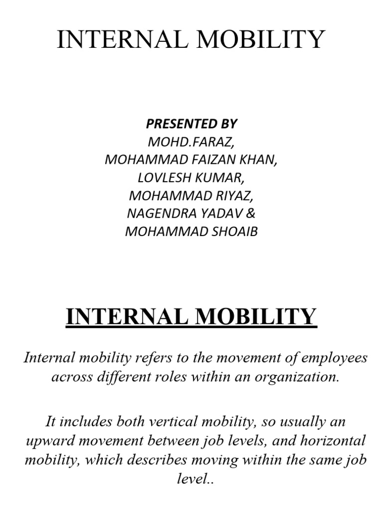 Understanding Internal Mobility in Organizations | PDF | Employment ...