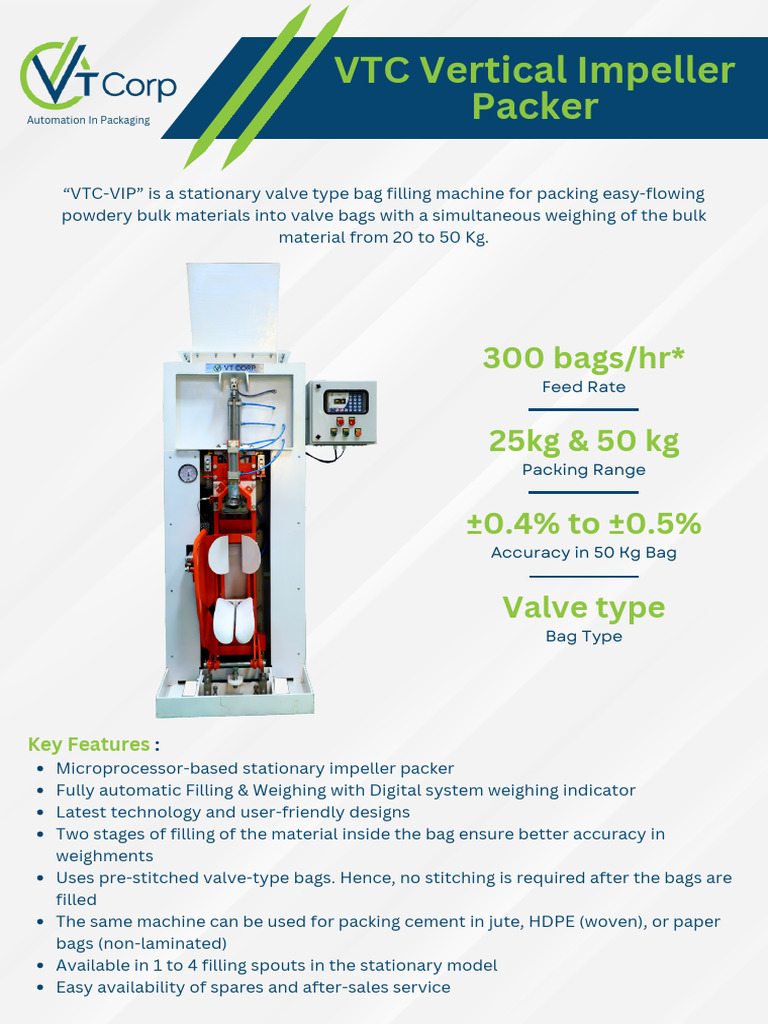 VTC Vertical Impeller Packer Overview | PDF | Building Materials ...