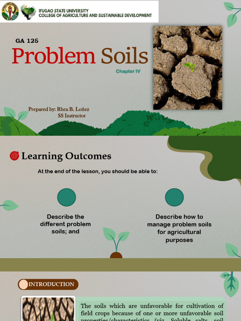 GA 125 - Chapter 4. Problem Soil | PDF | Soil | Ph