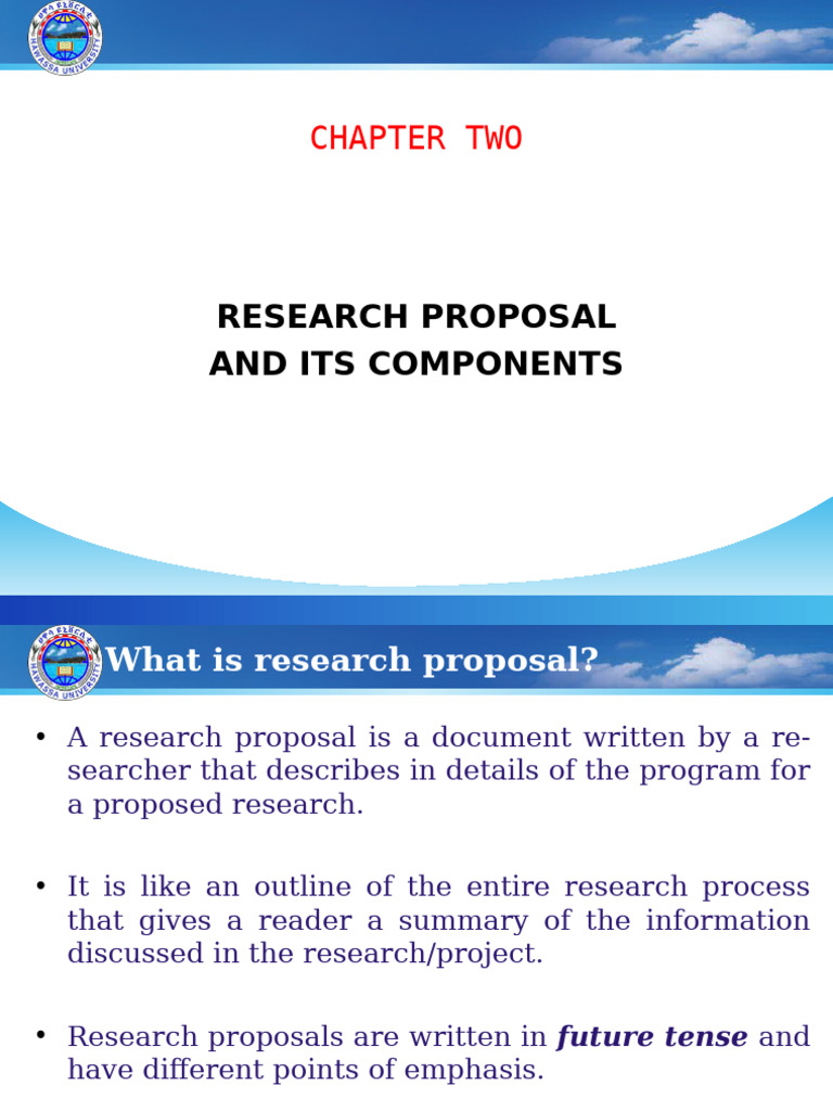 Chapter 2 Research Proposal and Its elements | PDF | Methodology ...