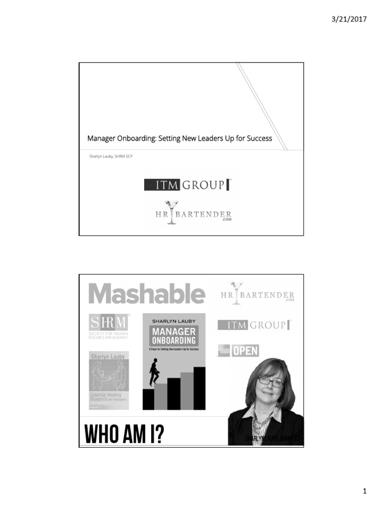 Manager Onboarding Handout | PDF | Business | Organizational Behavior