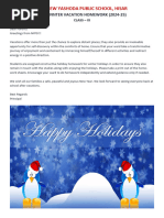 10th Class Holiday Homework | PDF