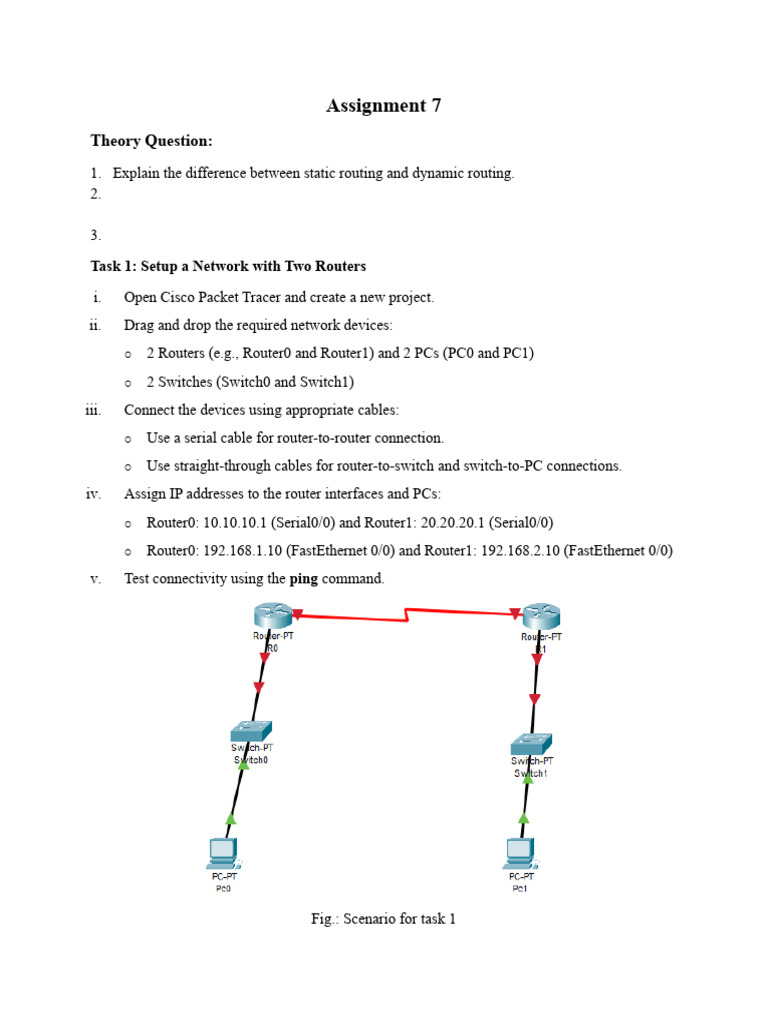 Assignment 7_network Topology in Two and More Than Two Routers | PDF