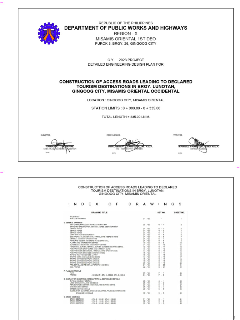 DPWH Road Plan With PWD Solar Street Light Sample 2 | PDF | Road ...
