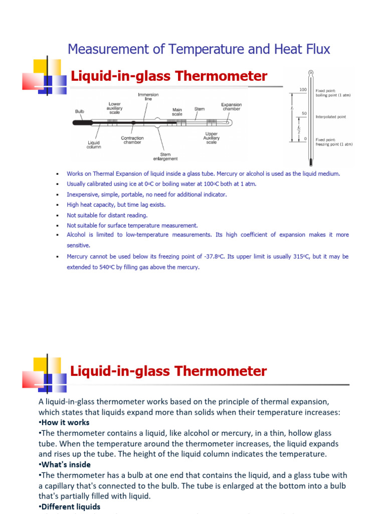 Lecture Slides On Temperature Measurement | PDF | Thermocouple | Thermometer