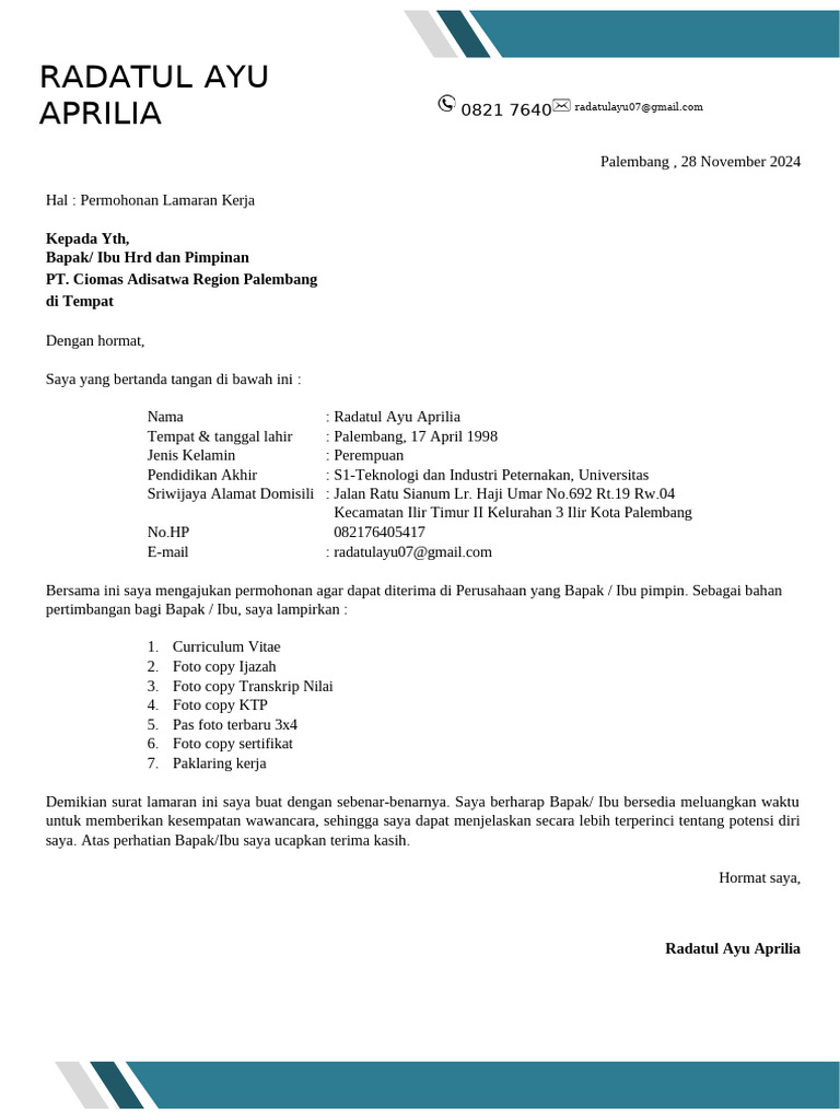 Admin Logistic - PT. Dua Samudra Logistik-Pages | PDF