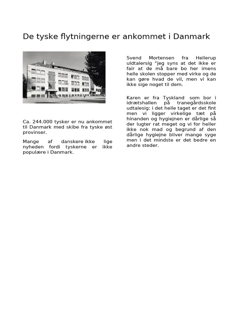 Tyske Flygtninge | PDF