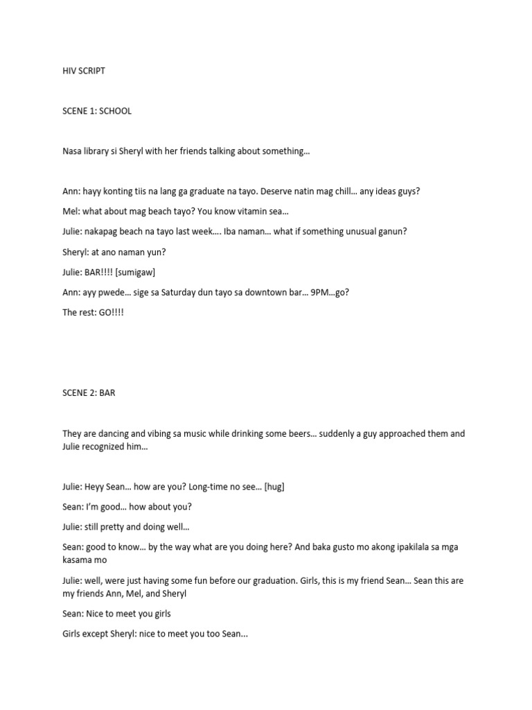 HIV SCRIPT FINAL AutoRecovered | PDF