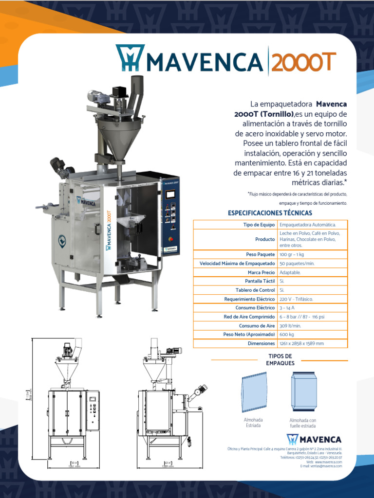 Mavenca-2000T-Ficha-Técnica | PDF