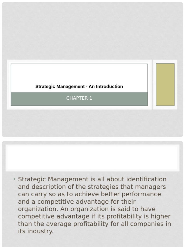 Strategic Management An Introduction | PDF | Strategic Management ...
