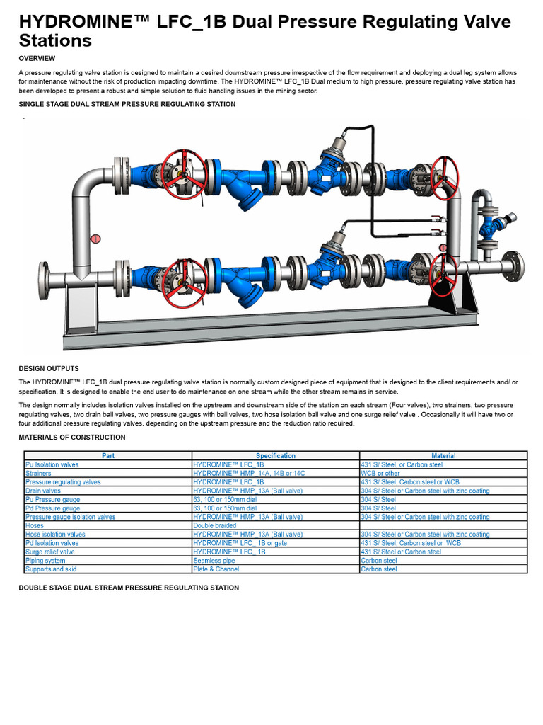 LFC™ - 1B Dual Pressure Regulating Valve Stations | PDF