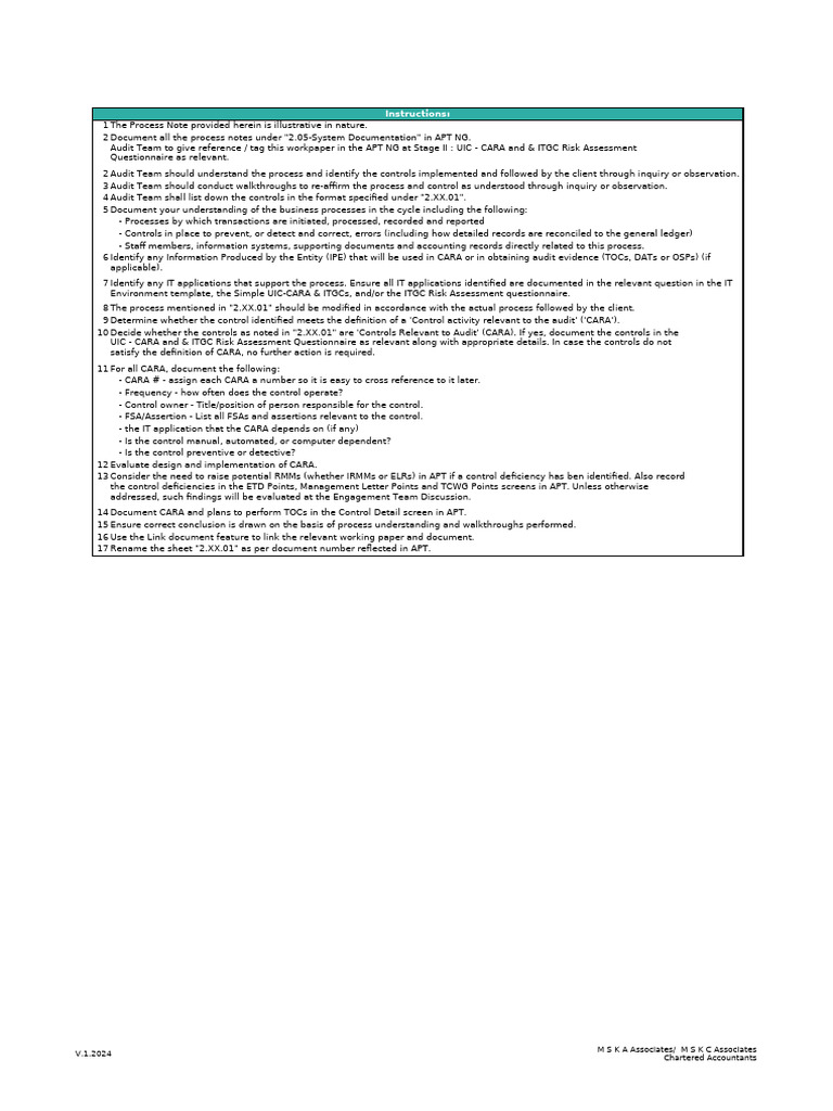 2 Expenses - Process Notes Template | PDF | Audit | Expense
