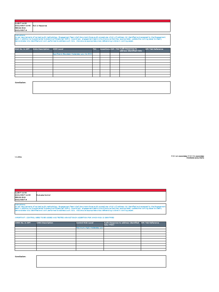 Audit Working Papers Overview 2024 | PDF | Audit | Expense