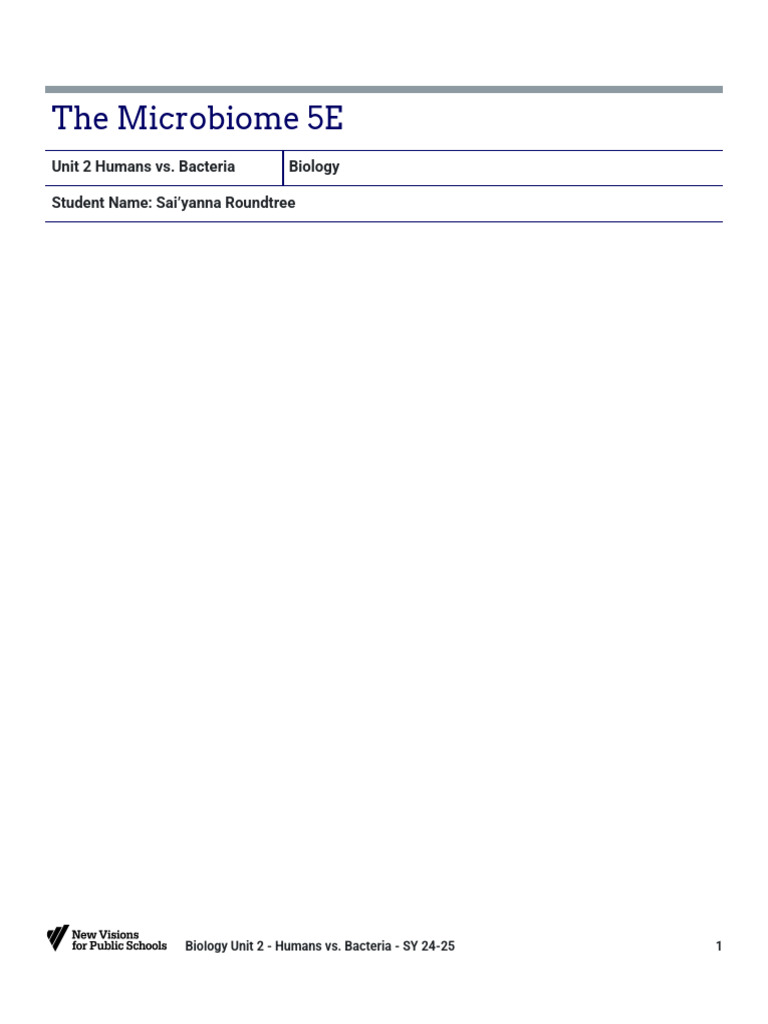 SAI'YANNA ROUNDTREE - 21125 - 20039154. Bacteria - L3 - The Microbiome ...