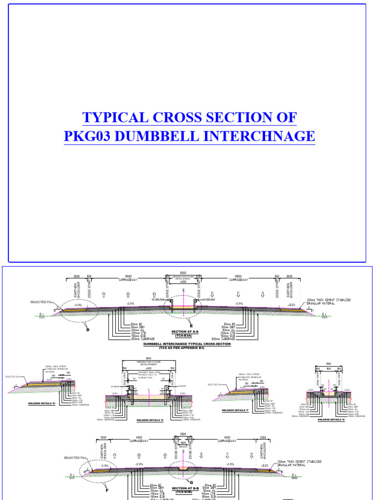 Pkg03 Tcs Drawing of Dumbbell Interchnage | PDF | Land Transport | Road