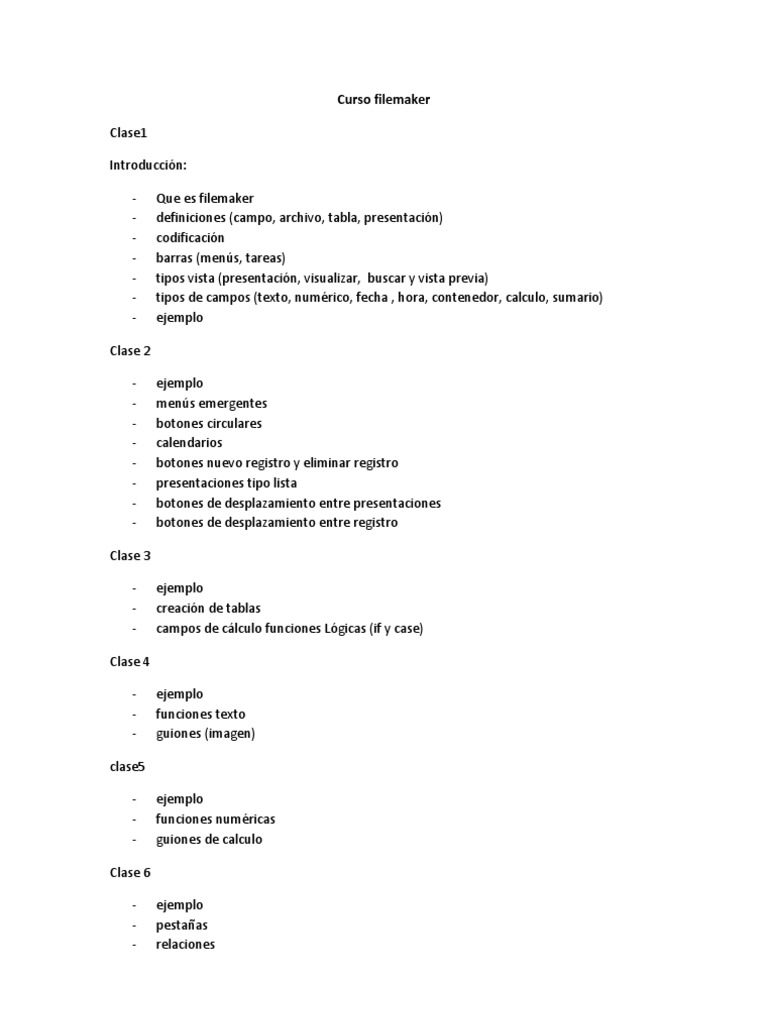 Curso Filemaker | PDF