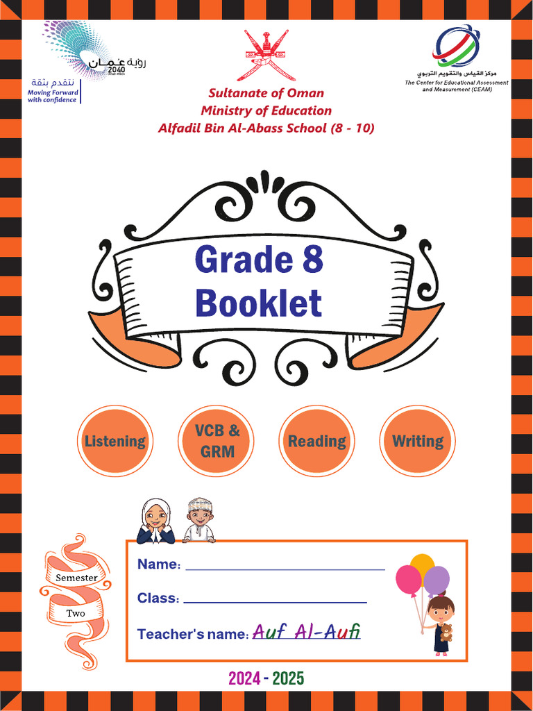 Grade 08 Booklet Sem 02 2024-2025 | PDF