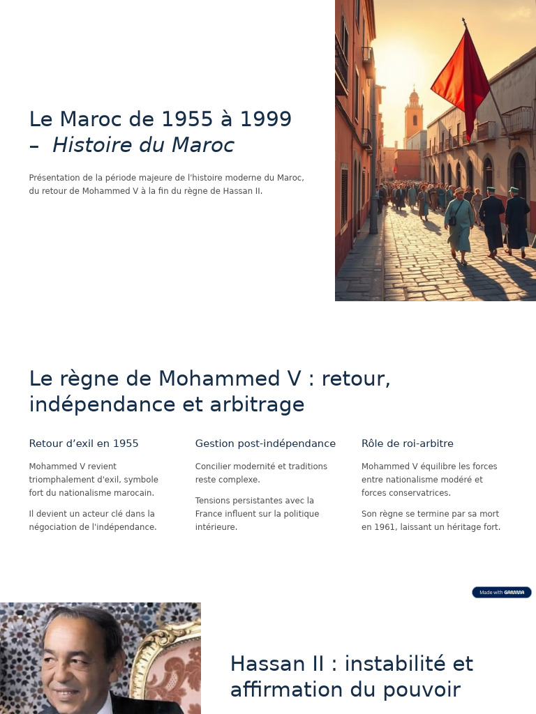 Le Maroc de 1955 A 1999 Histoire Du Maroc | PDF | Maroc
