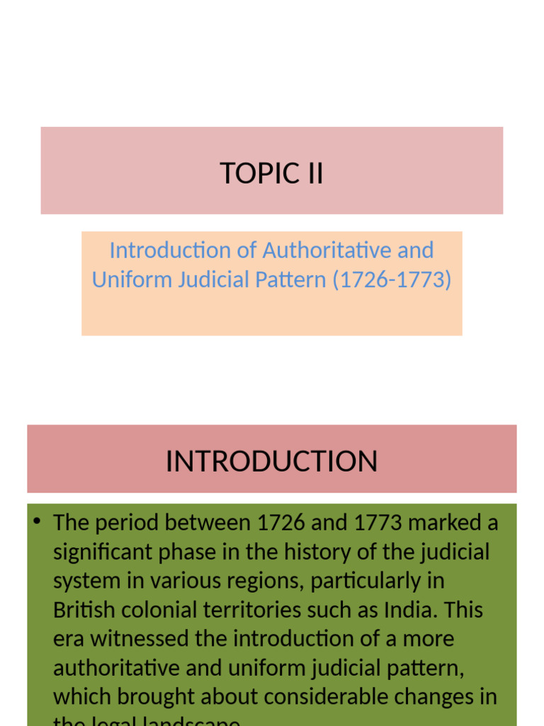 Introduction of Authoritative and Uniform Judicial Pattern | PDF ...