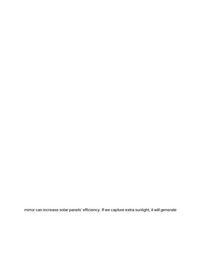 Sun-Tracking Solar Panel With Mirror As Light Concentrator | PDF ...