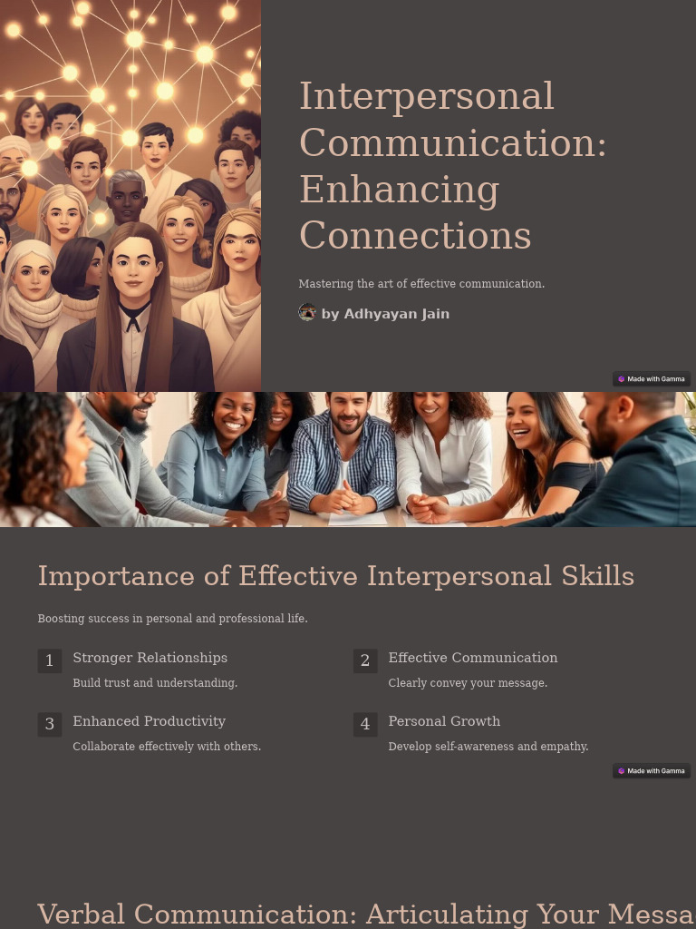 Interpersonal Communication Enhancing Connections | PDF | Communication | Behavioural Sciences