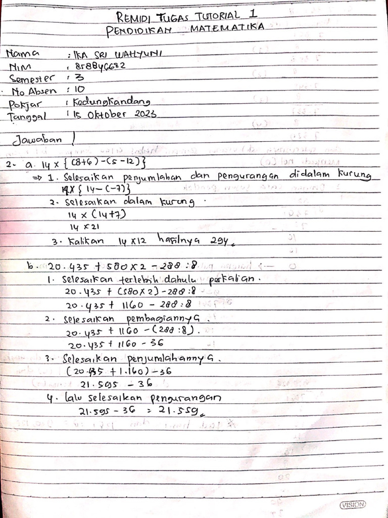 Remidi TT-1 (10, Ika Sri Wahyuni, Kedung | PDF