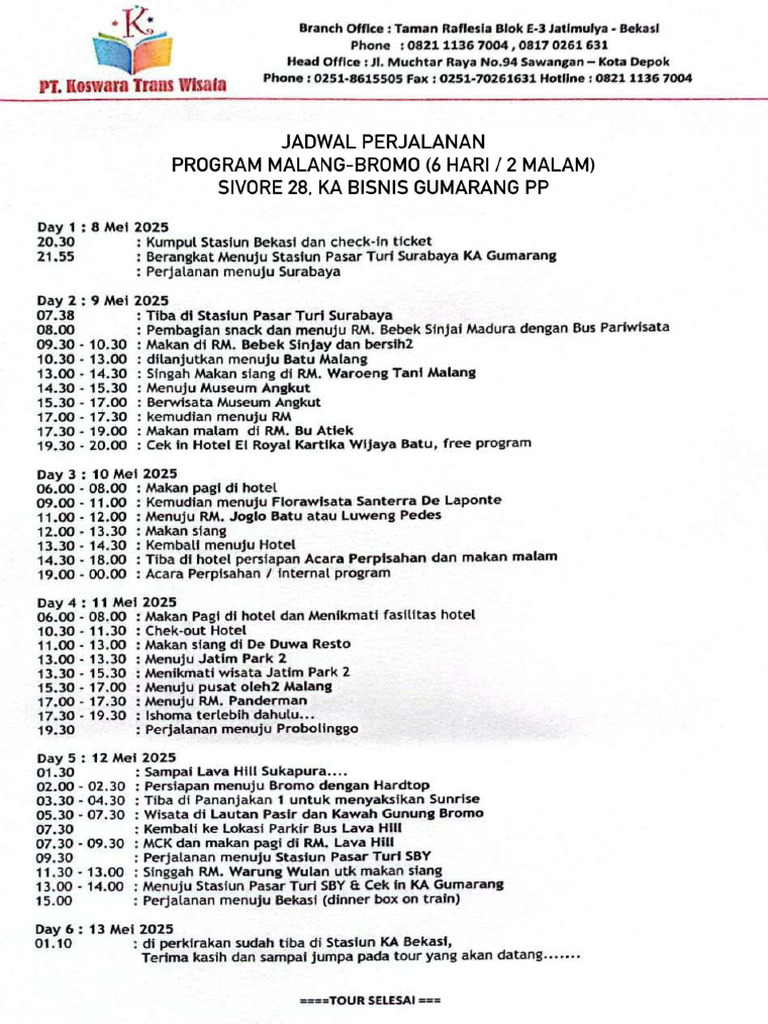 Rundown Acara Fix | PDF