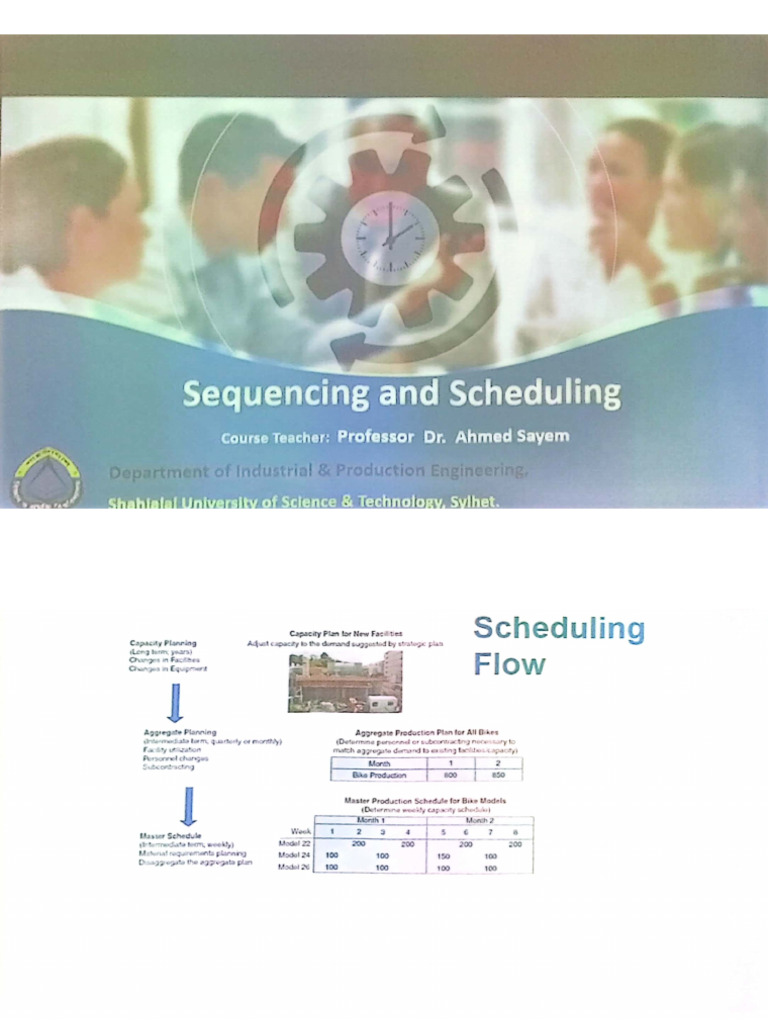 OM Slides (Sequencing & Scheduling) | PDF