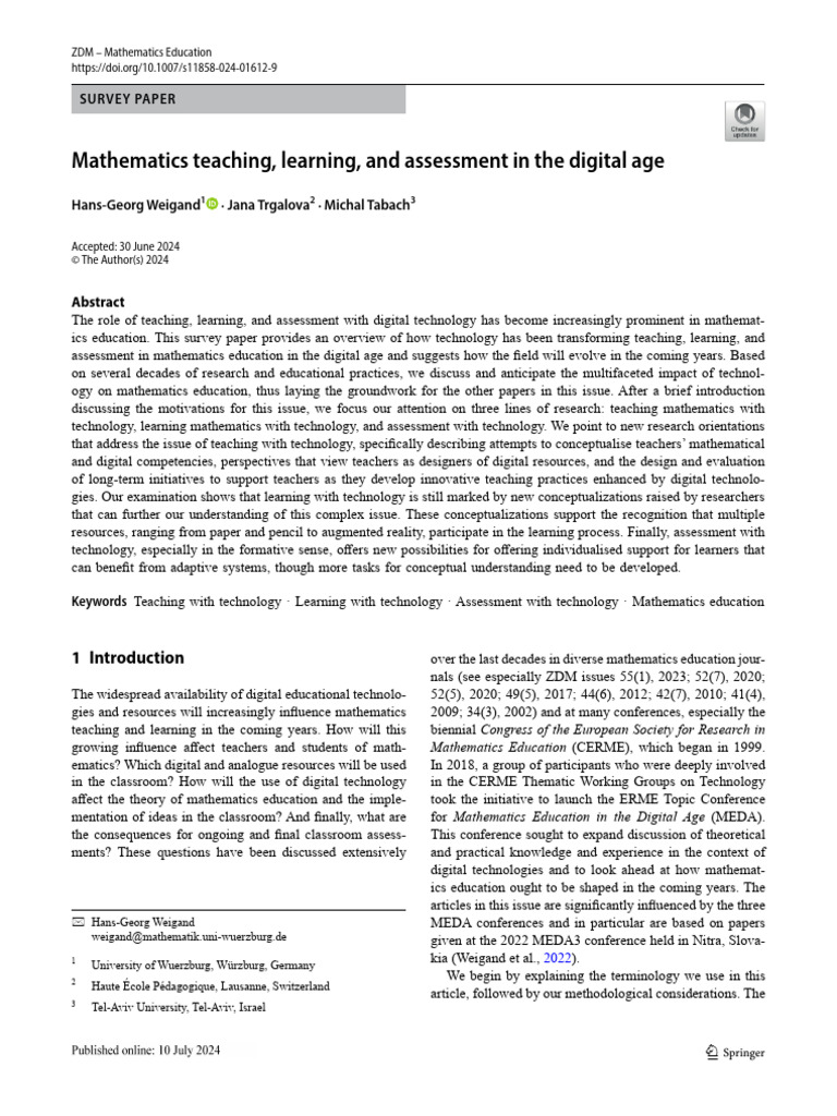 Mathematics Teaching Journal Article | PDF | Teachers | Mathematics