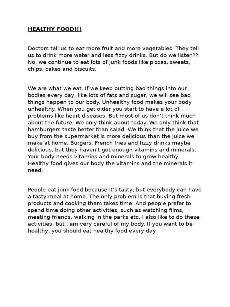 Healthy Food!!! | PDF