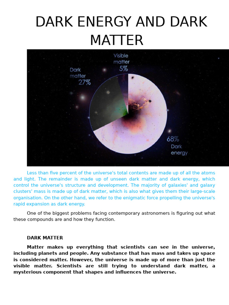Dark Energy and Dark Matter | PDF | Dark Energy | Dark Matter