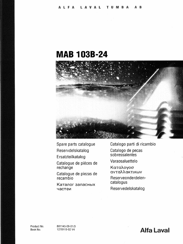 Alfa Laval MAB 103B-24 Parts Catalouge | PDF