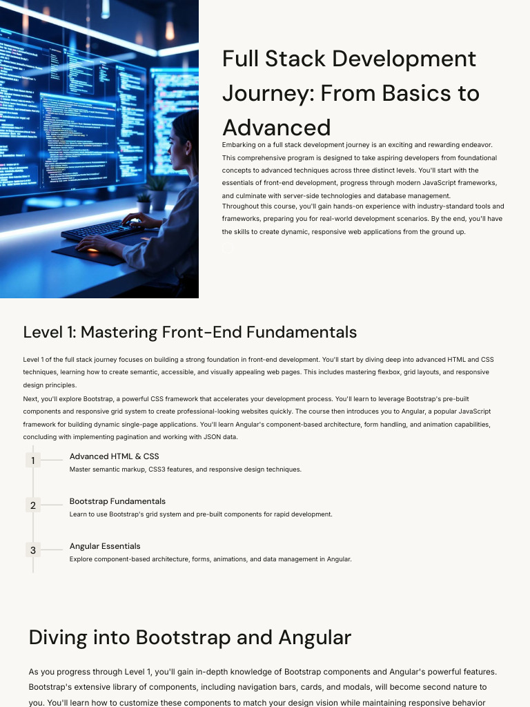Full-Stack-Development-Journey-From-Basics-to-Advanced.pptx | PDF | Bootstrap (Front End ...