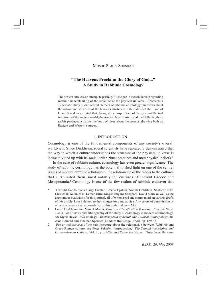 Ha Zal Cosmology | PDF | Heaven