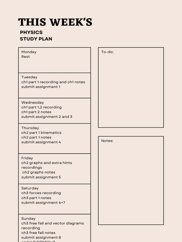 Phy Studyplan | PDF