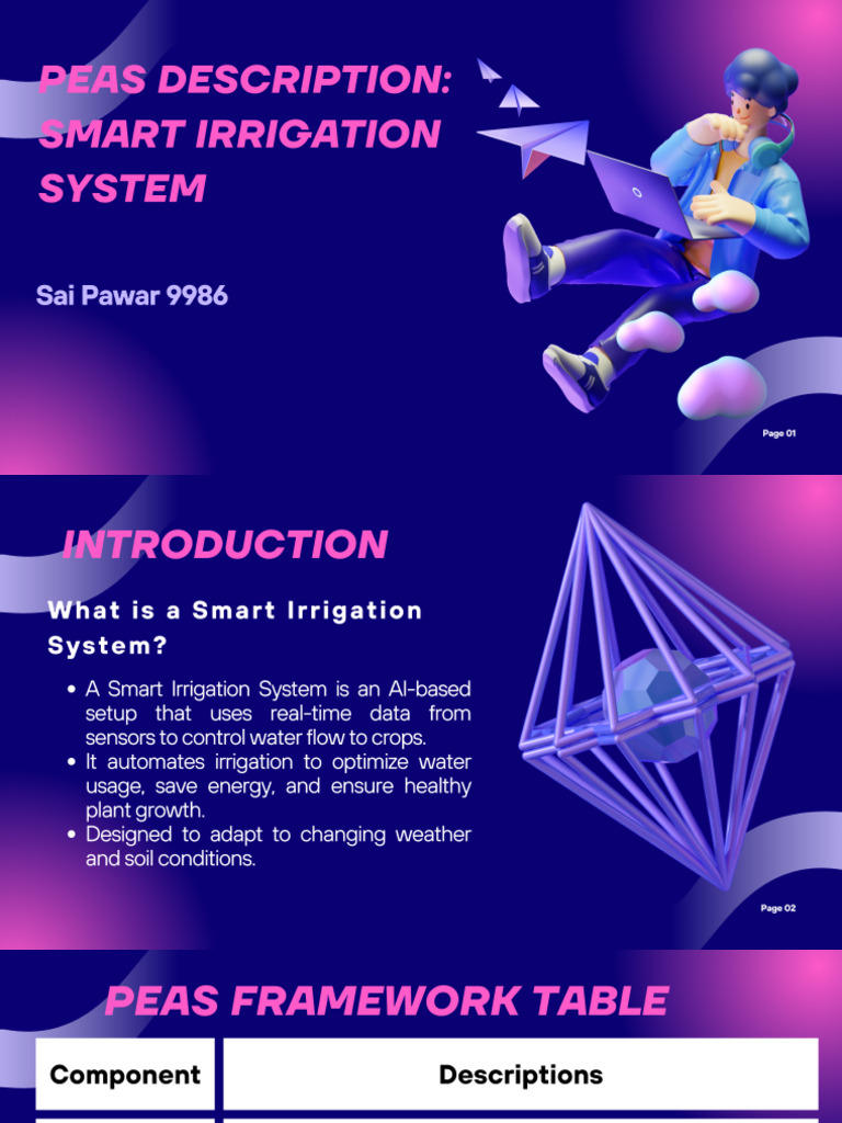PEAS Description Smart Irrigation System | PDF